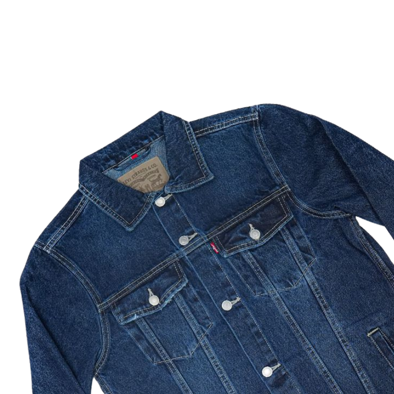 Deep Blue Denim Jacket | Trendy Export Denim